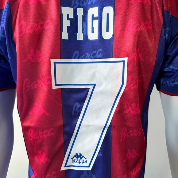 Kappa | Shirts | Luis Figo Fc Barcelona New Mens Retro Vintage Soccer ...